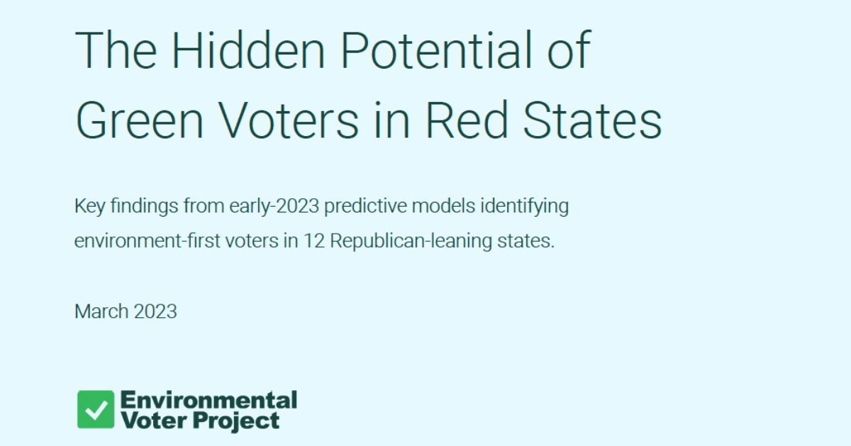 Report: The Hidden Potential of Green Voters in Red States ...